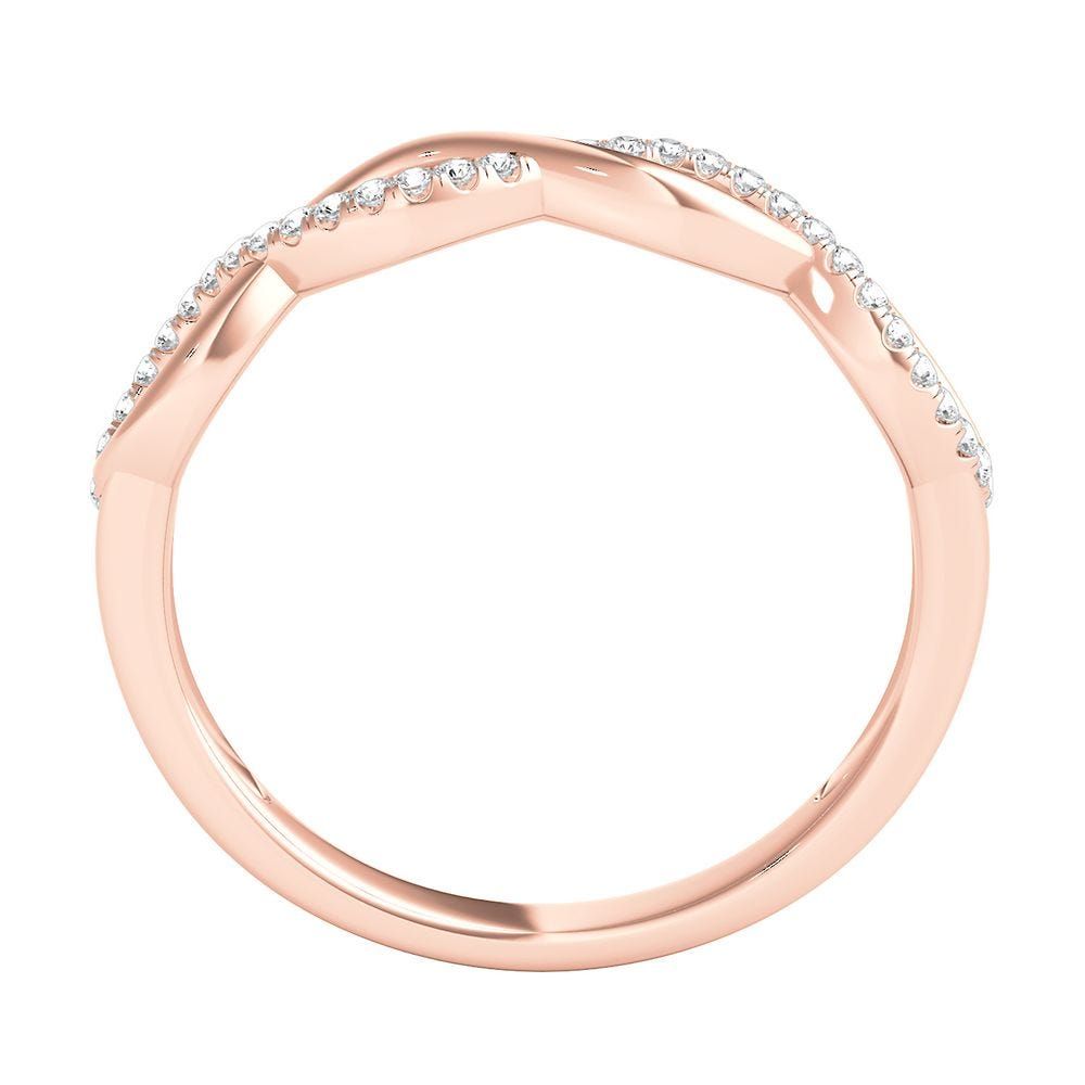 Helzberg 1/10 ct. tw. Diamond Infinity Ring 10K Rose Gold | Mall of ...