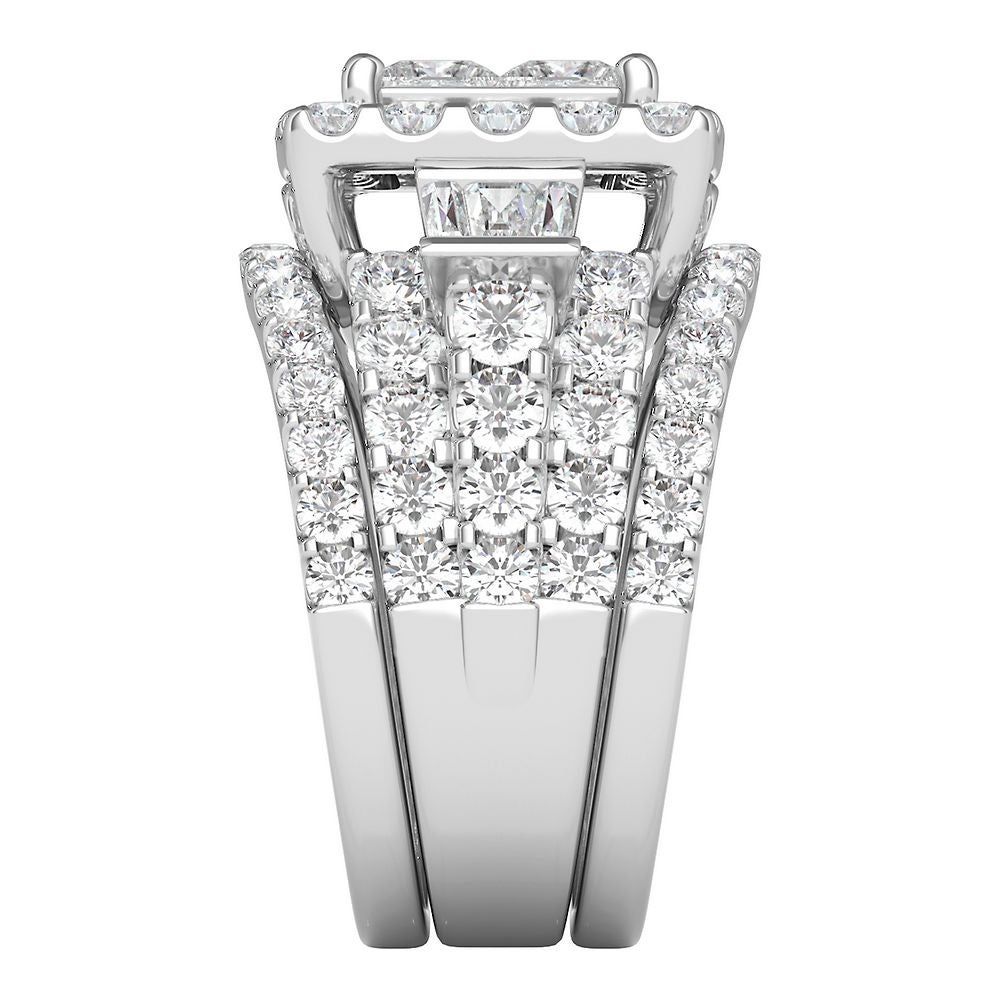 Helzberg 4 ct. tw. Multi-Diamond Engagement Ring Set 14K White Gold ...