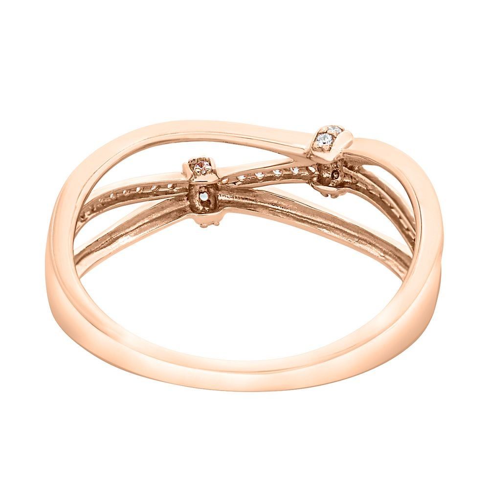 Helzberg 1/7 ct. tw. Diamond Knot Ring 10K Rose Gold | Mall of America®