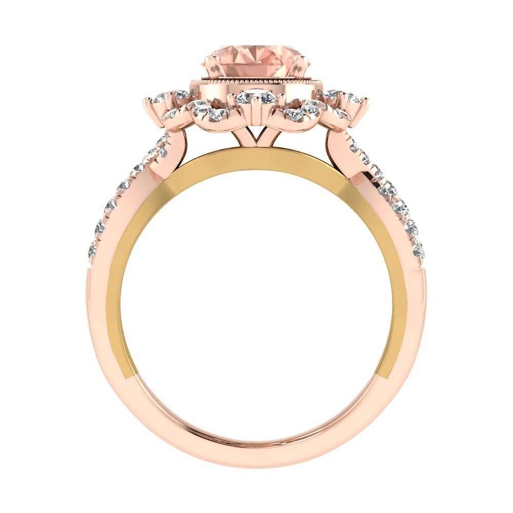 Helzberg TRULY™ Zac Posen Morganite & 1/2 ct. tw. Diamond Engagement ...