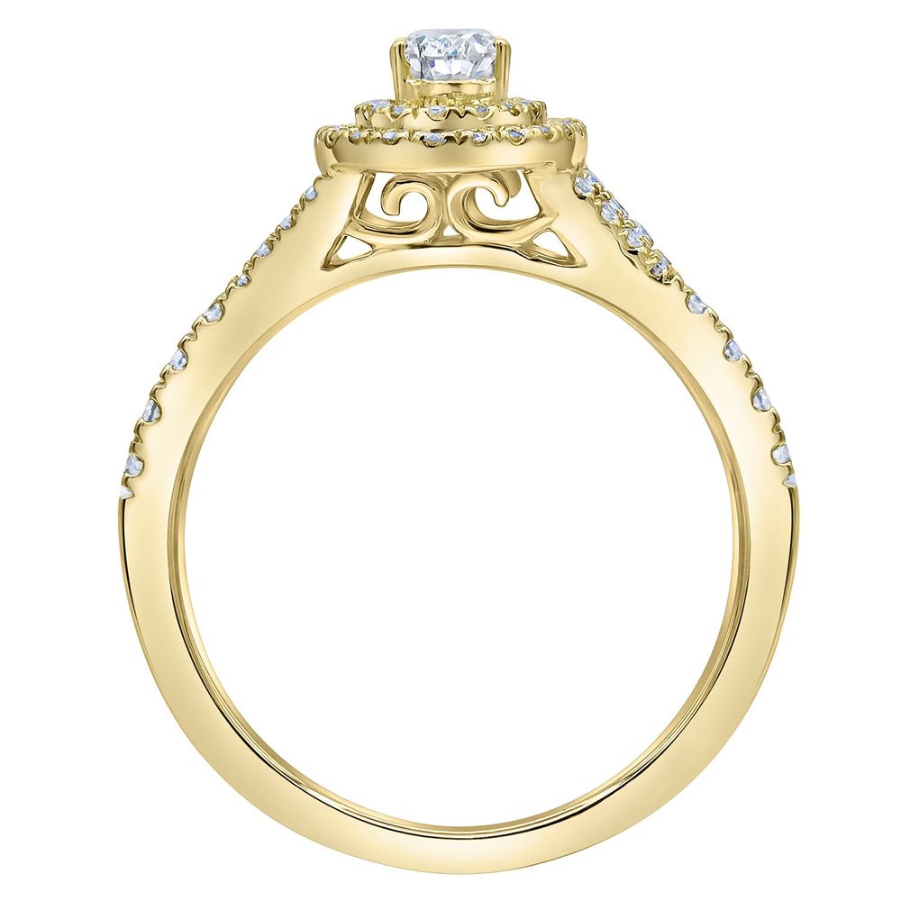 Helzberg Ct. tw. Diamond Halo Engagement Ring 14K Gold | Mall of America®