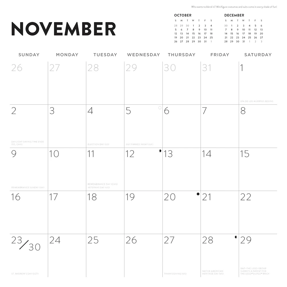 LEGO® 2025 Wall Calendar | Mall of America®