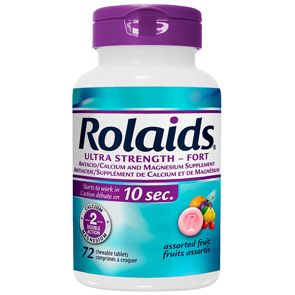 Rolaids Ultra Strength Antacid Chewable Tablets - Assorted Fruit - 72s ...