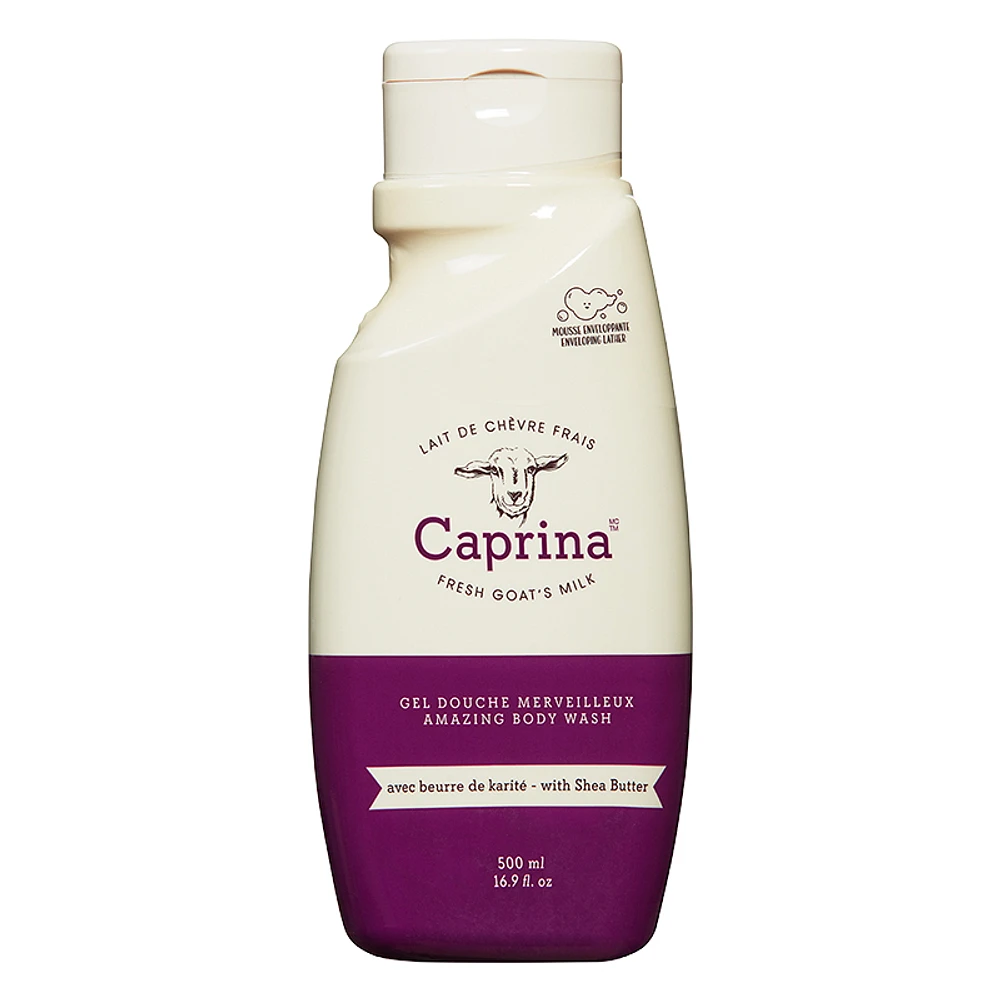 GOAT'S MILK Caprina Fresh Goat's Milk Body Wash - Shea Butter - 500ml ...