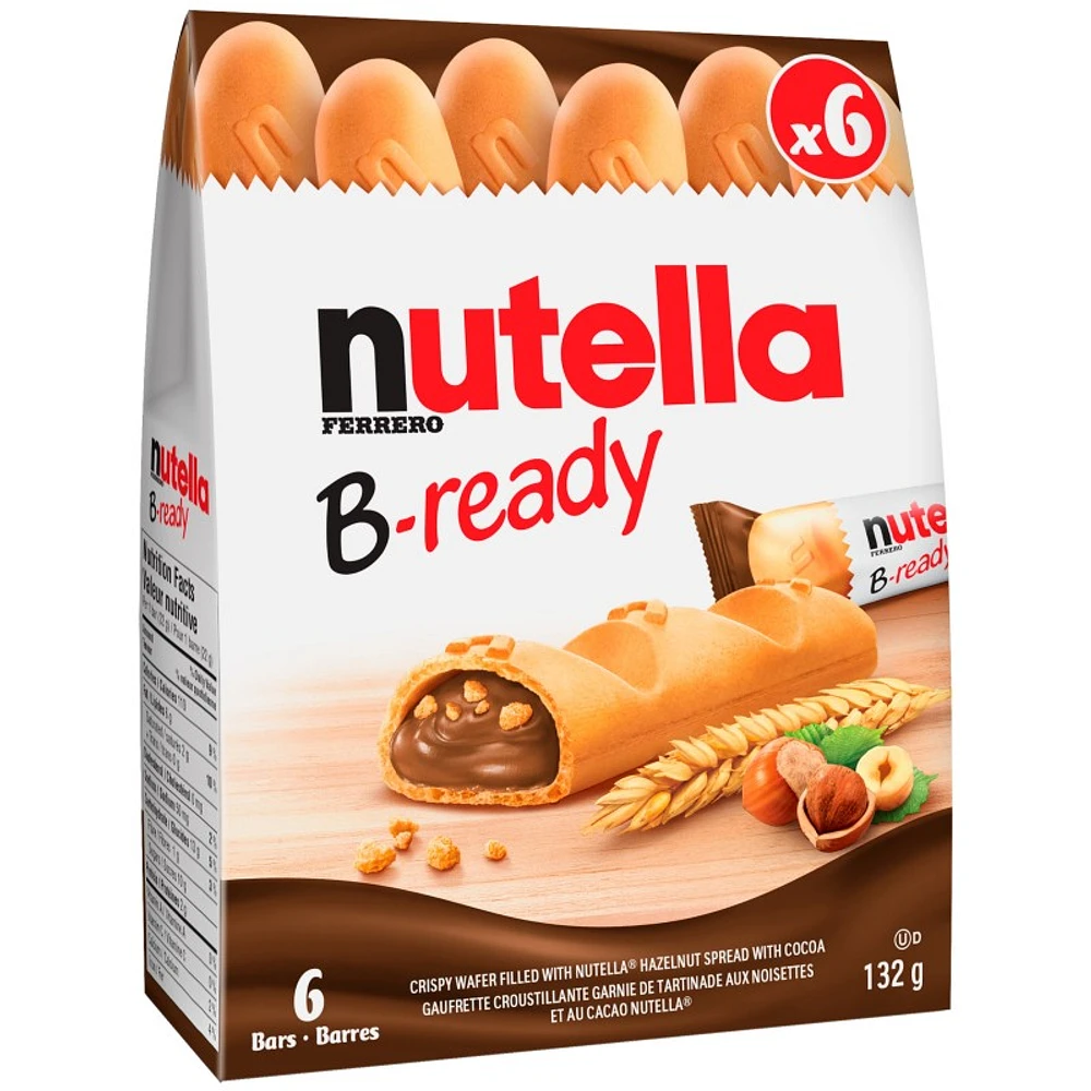 Nutella B-ready Crunchy wafer filled with Nutella - 6's/132g ...