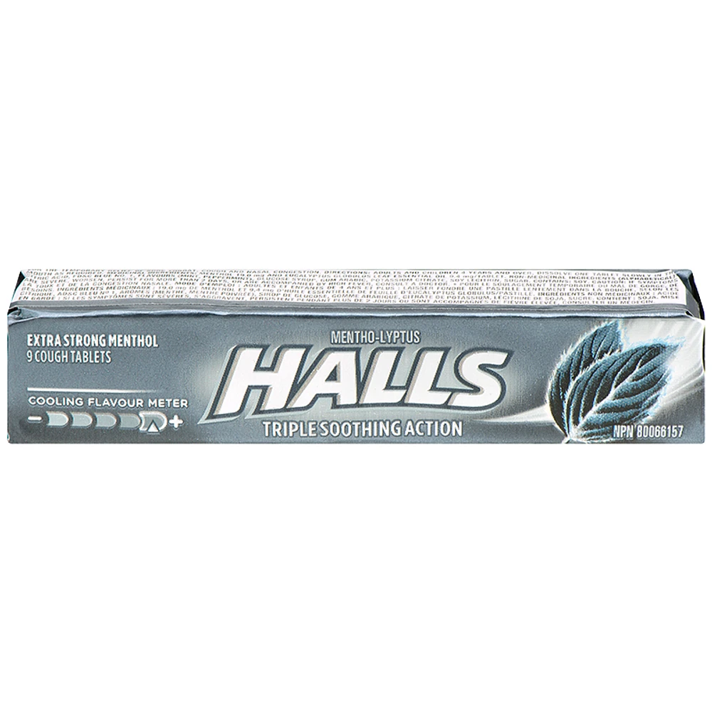 Halls Cough Tablets - Extra Strong Menthol - 9s | Coquitlam Centre