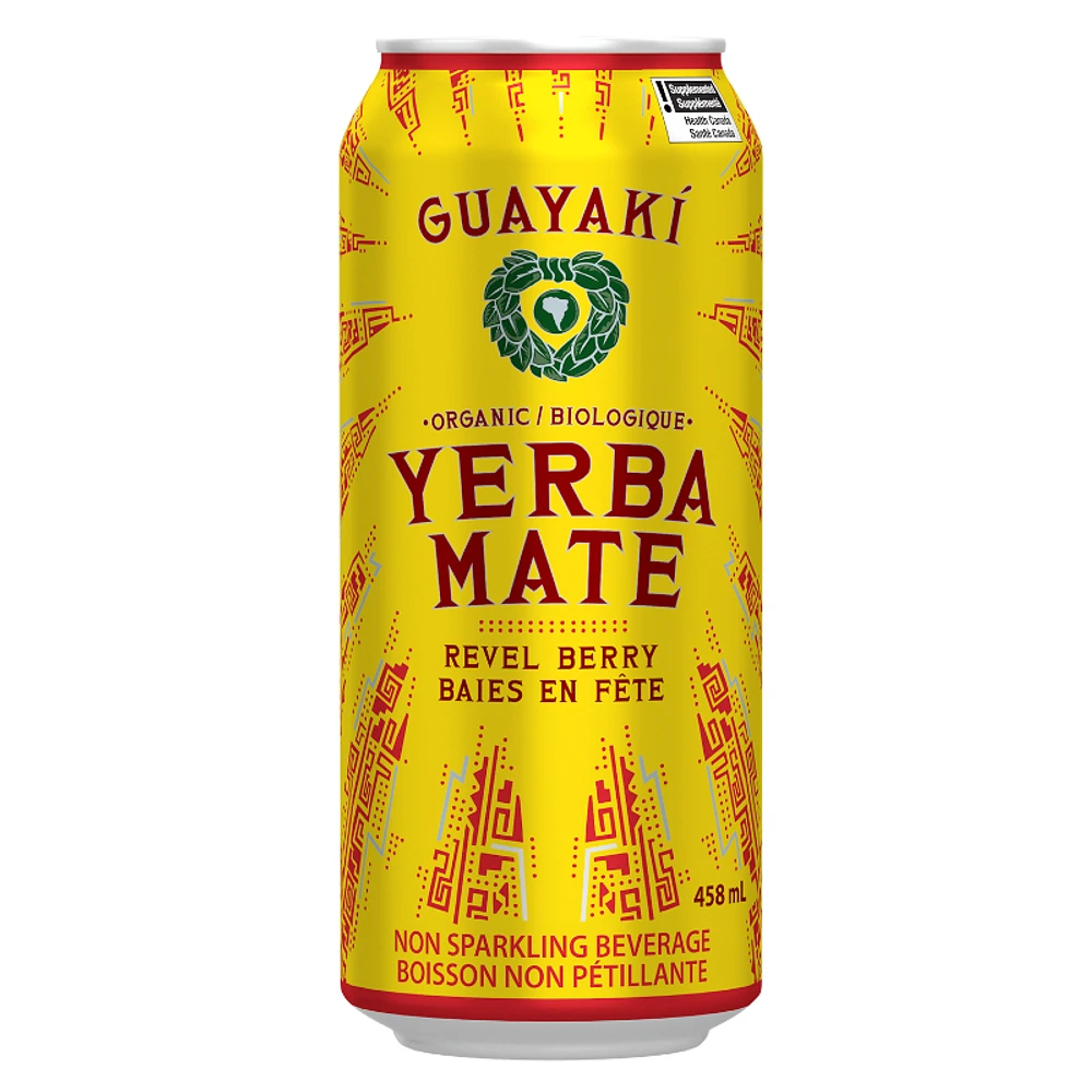 Guayaki Organic Yerba Mate Energy Drink Revel Berry 458ml