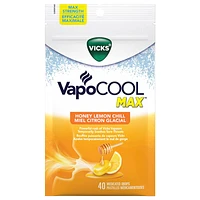 Vicks VapoCOOL Max Medicated Drops - Honey Lemon Chill - 40s ...