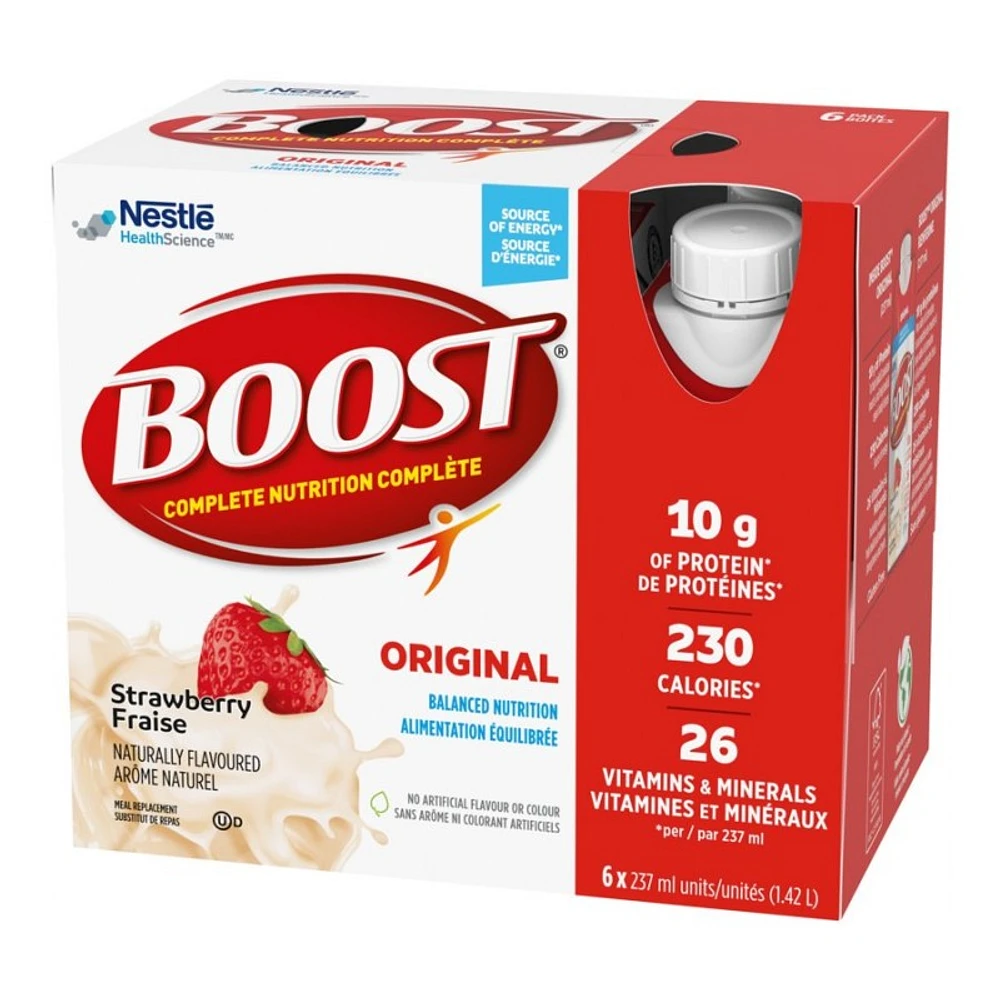 BOOST Original Protein Drink - Strawberry - 6 x 237ml | Coquitlam Centre