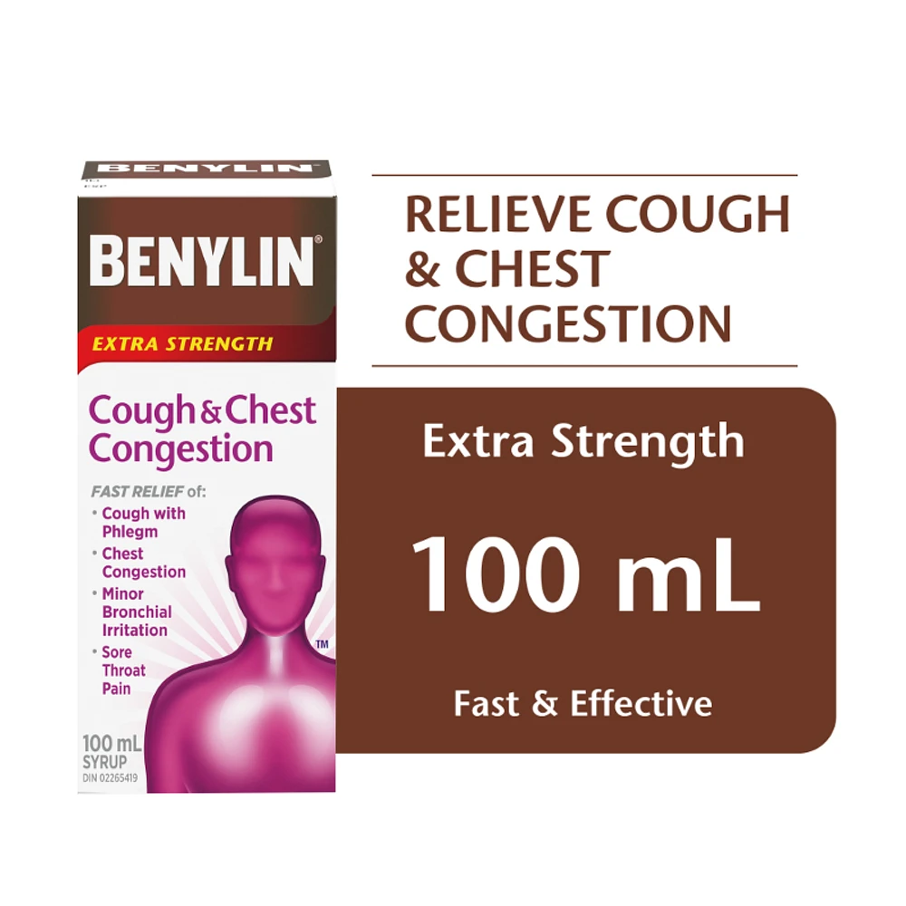 Benylin Extra Strength Cough & Chest Congestion Syrup - 100ml ...