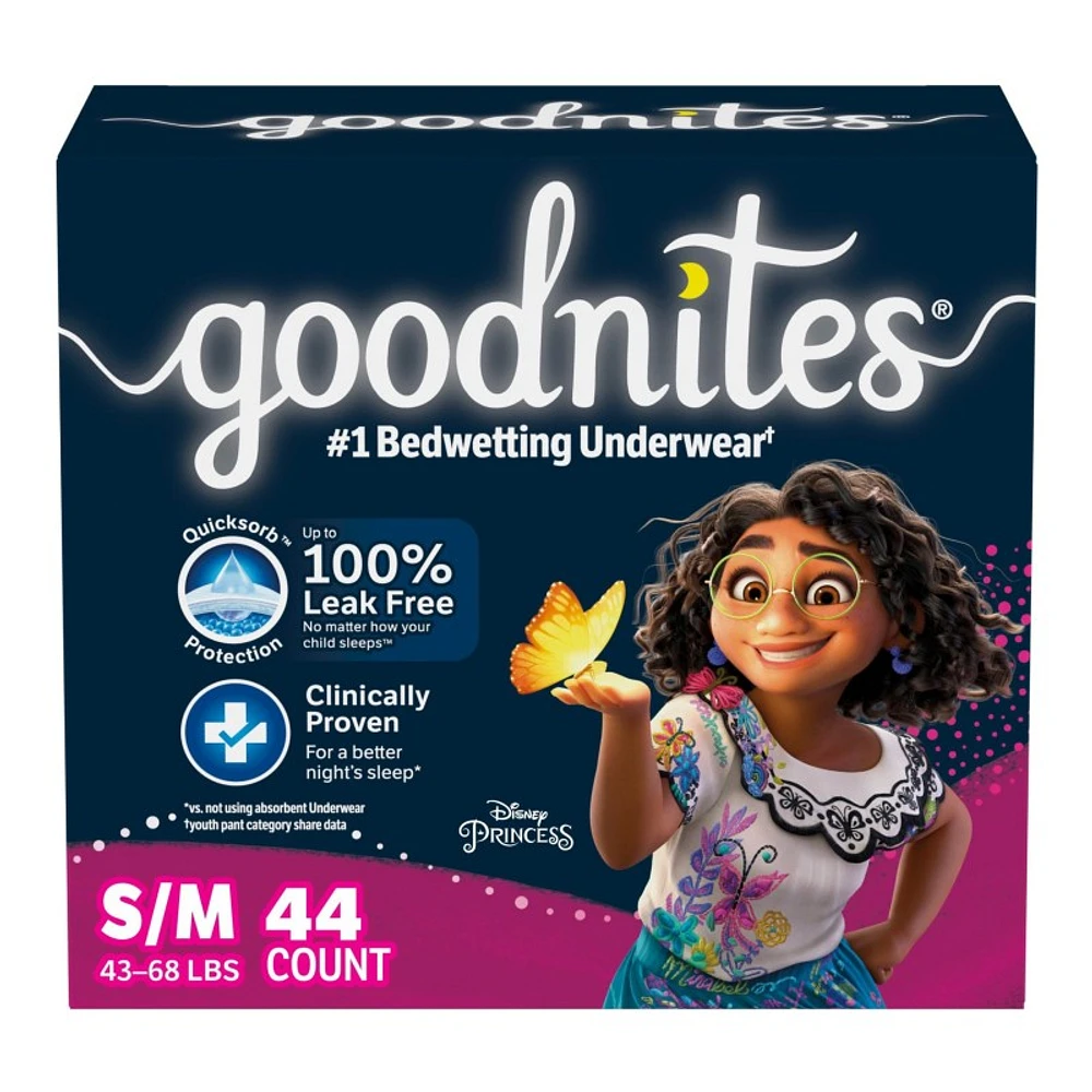 GoodNites NightTime Incontinence Underwear for Girls - Disney Princess ...