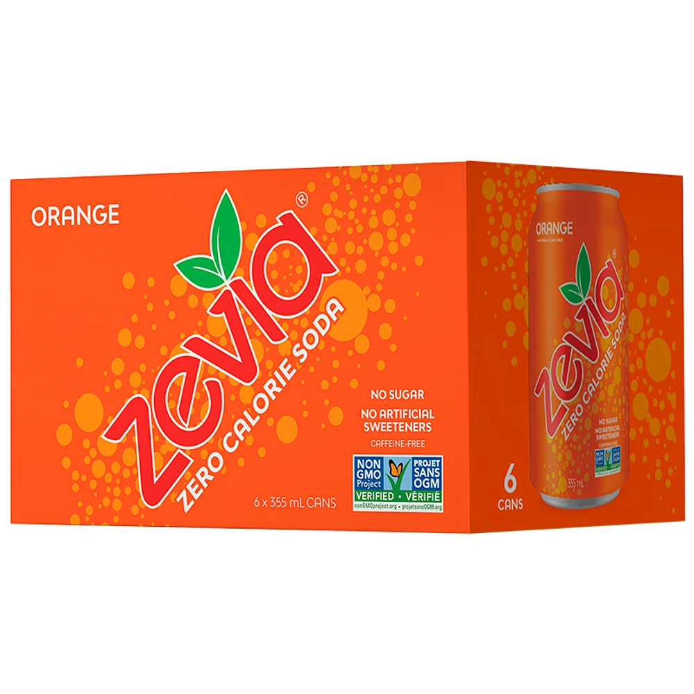 Zevia Soda - Orange - 6x355ml | Coquitlam Centre