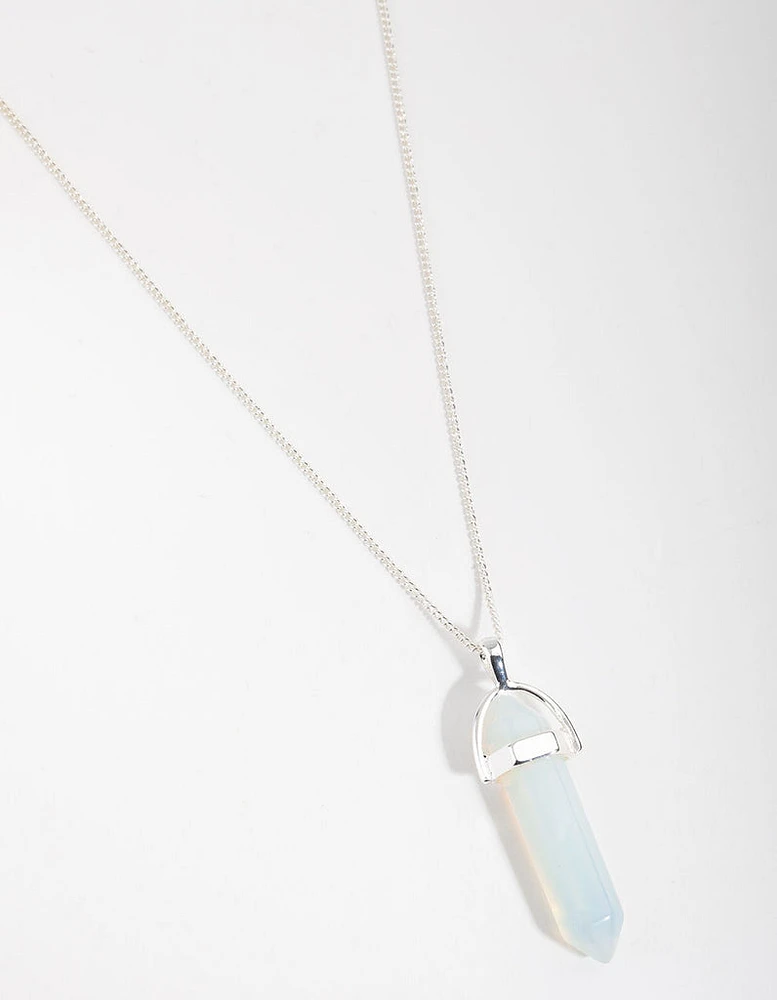 G44C Silver Plated Moonstone Shard Necklace at Hamilton Place in ...