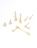 N72E Letter 'D' Gold Plated Initial Ear Stackers | Hamilton Place