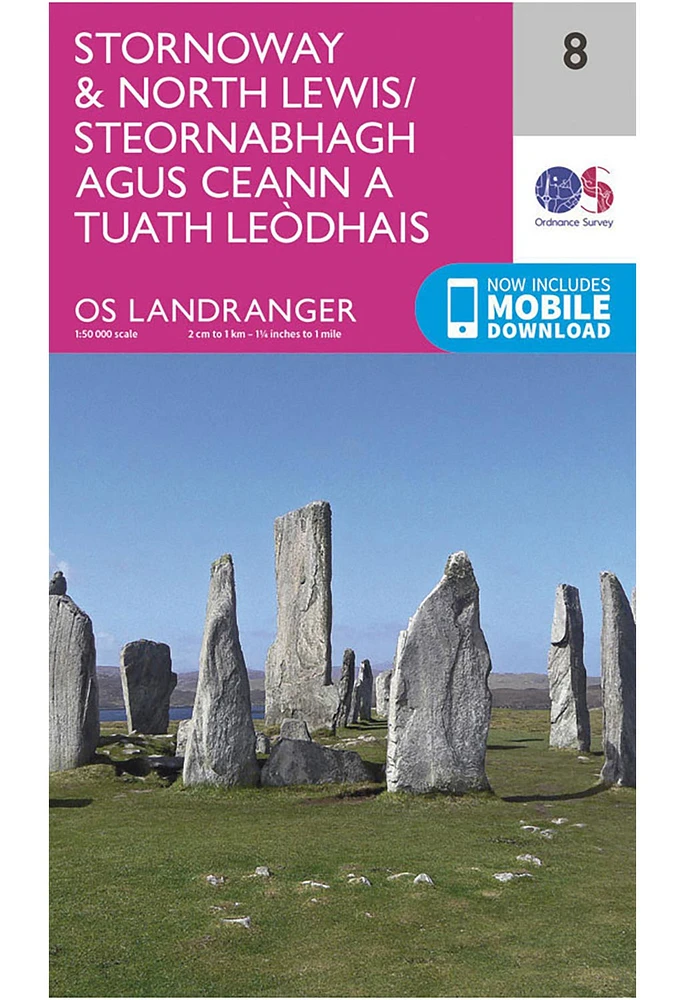 Ordnance Survey Stornoway & North Lewis - Landranger 8 Map | King's Cross