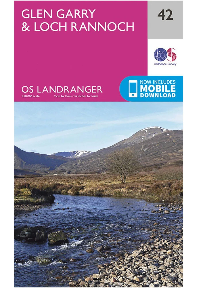 Ordnance Survey Glen Garry & Loch Rannoch - Landranger 42 Map | King's ...
