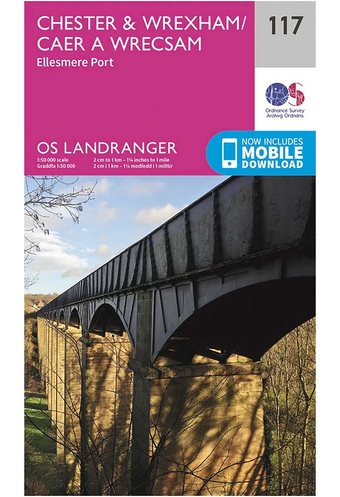 Ordnance Survey Chester & Wrexham, Ellesmere Port - Landranger 117 Map ...
