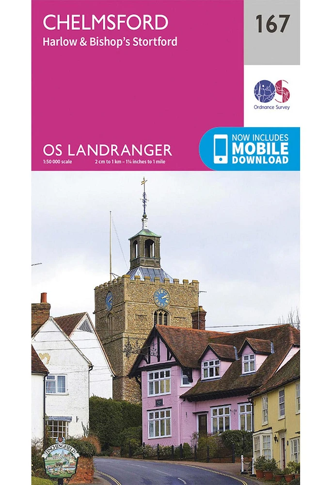 Ordnance Survey Chelmsford, Harlow & Bishop’s Stortford - Landranger 1 ...