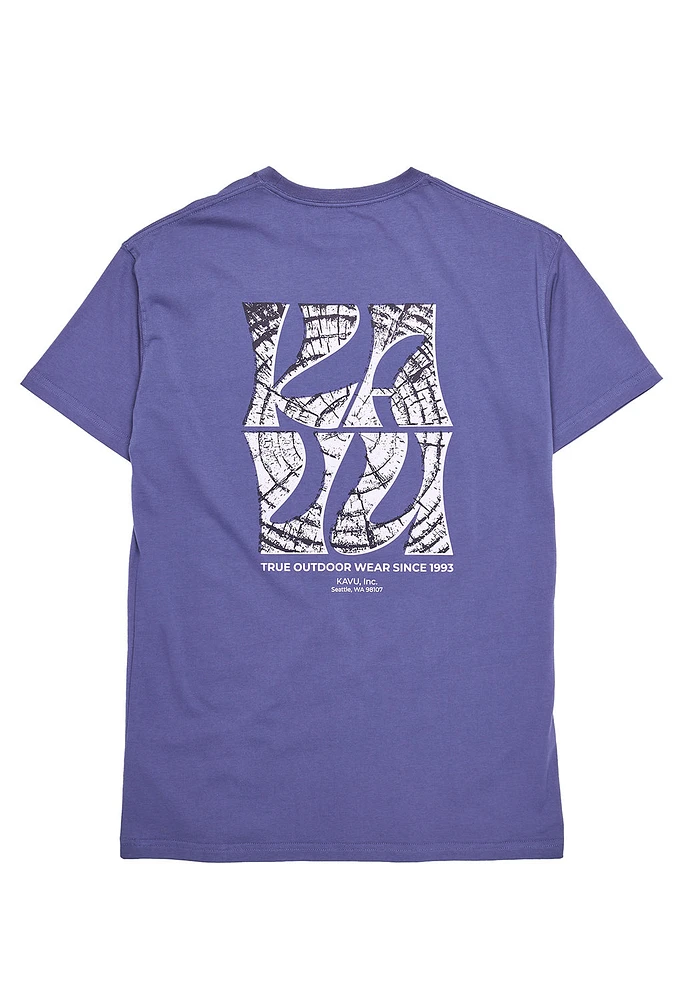 KAVU Men's Slice Tee - Skipper Blue | King's Cross