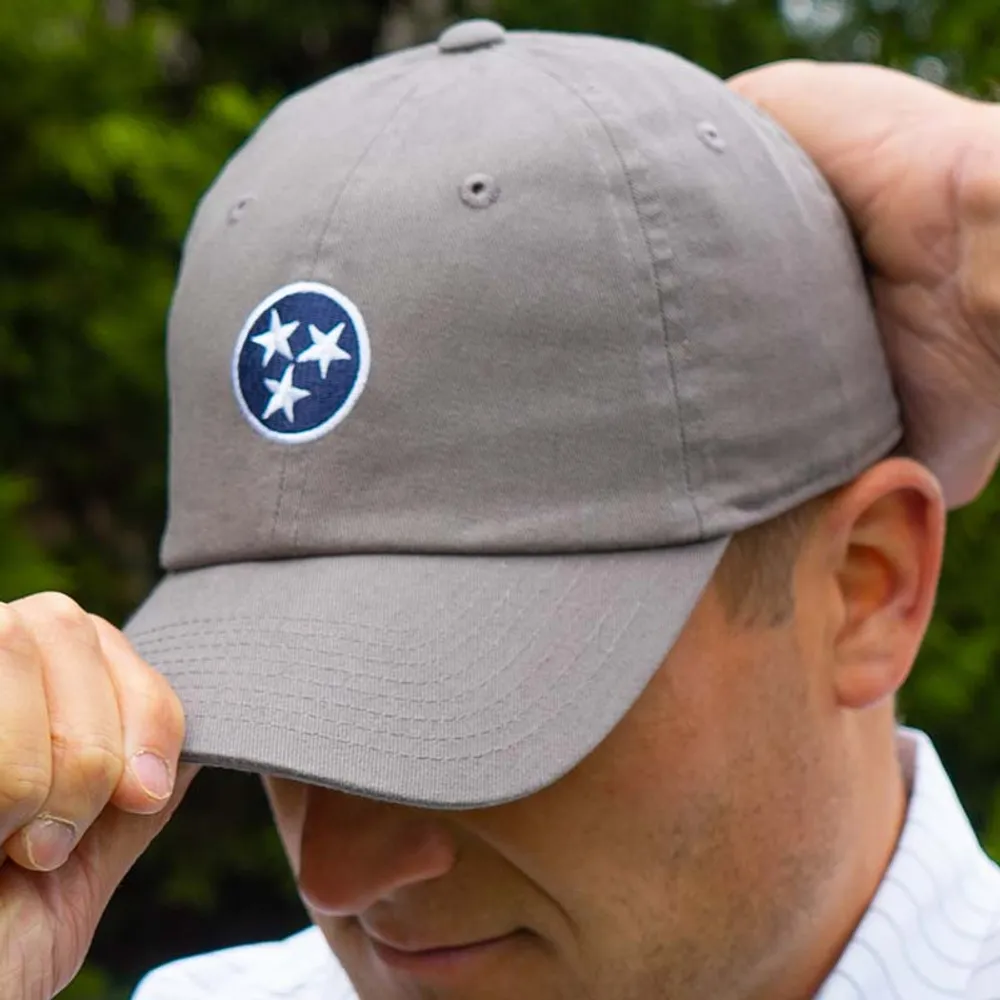 Volunteer Traditions Tennessee Tri-Star Dad Hat in Old South Grey ...