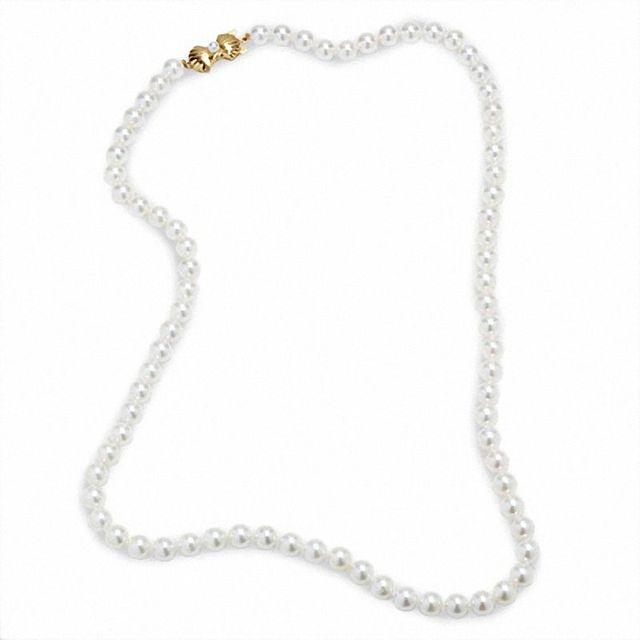 Peoples Blue Lagoon® by Mikimoto 6.0-6.5mm 18" Akoya Cultured Pearl Strand with 14K Gold Clasp ...