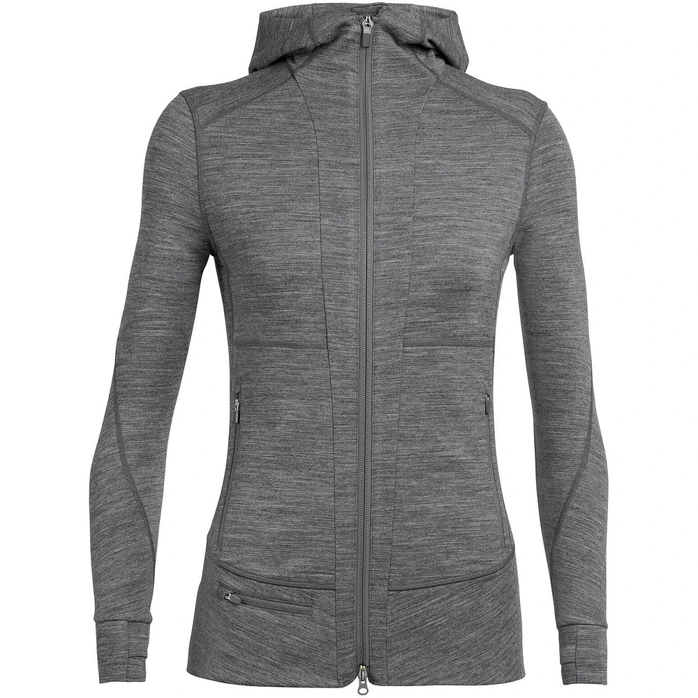 Icebreaker Women's Merino Quantum II Long Sleeve Zip Hood Jacket ...