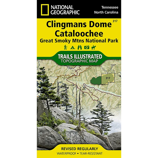 National Geographic Maps Clingmans Dome, Cataloochee: Great Smoky ...