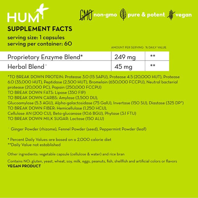 HUM Nutrition Flatter Me Digestive Enzyme Supplement | Mall of America®