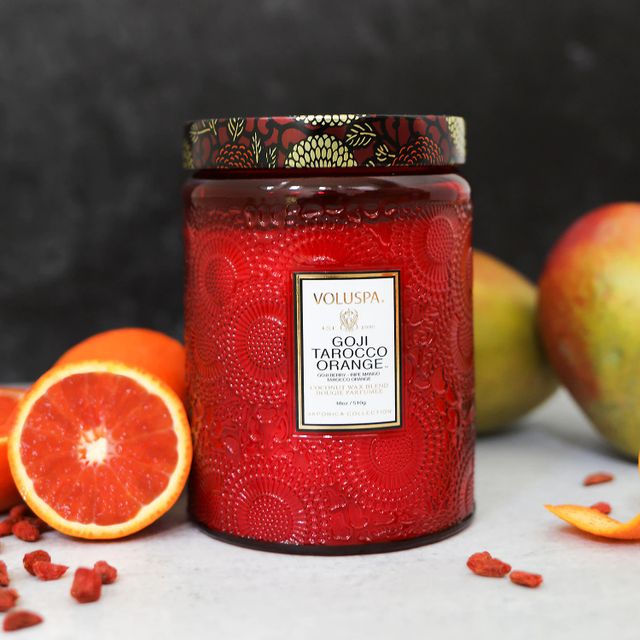 VOLUSPA Goji & Tarocco Orange Glass Jar Candle | Hamilton Place