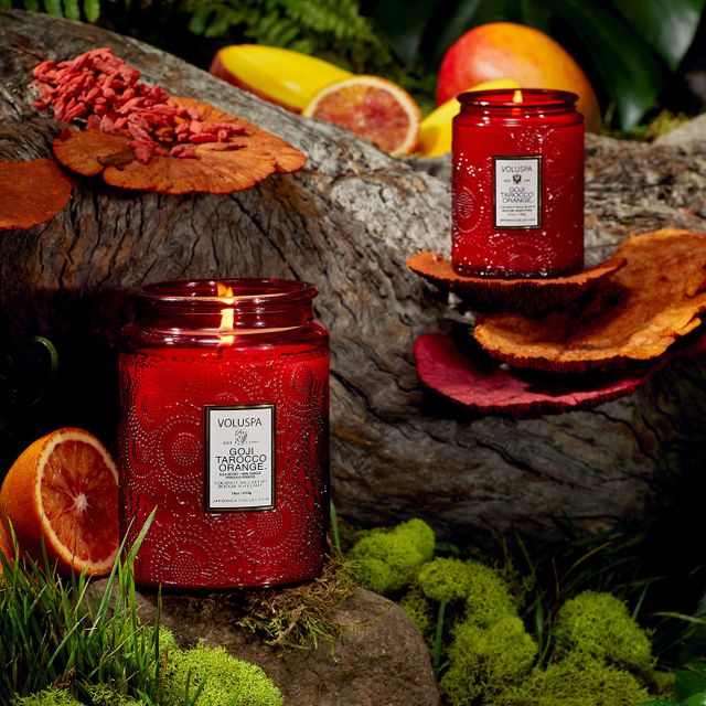 VOLUSPA Goji & Tarocco Orange Glass Jar Candle | Hamilton Place