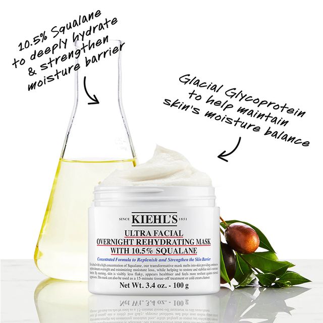 Kiehl's Since 1851 Ultra Facial Overnight Hydrating Face Mask with 10.5 ...