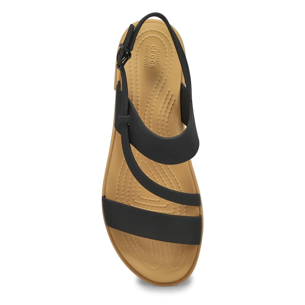 Crocs Womens Tulum Strappy Sandal - Black/Tan | Coquitlam Centre