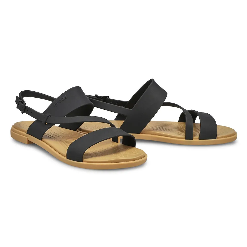 Crocs Womens Tulum Strappy Sandal - Black/Tan | Coquitlam Centre