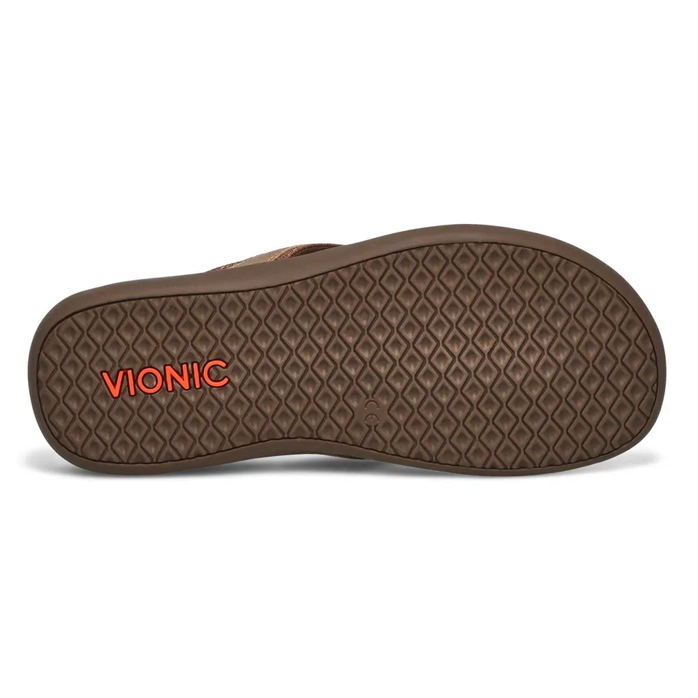 Vionic Womens Tide II Flip Flop - Bronze | Coquitlam Centre