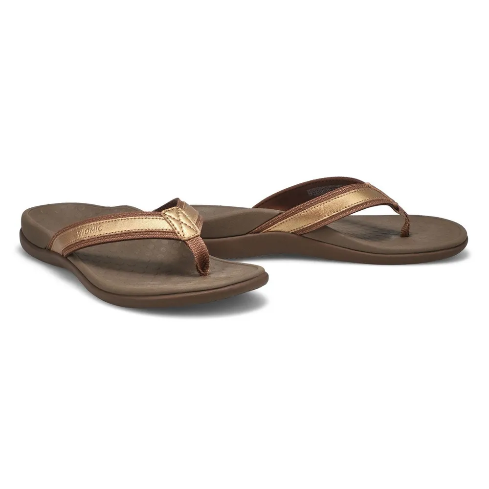 Vionic Womens Tide II Flip Flop - Bronze | Coquitlam Centre