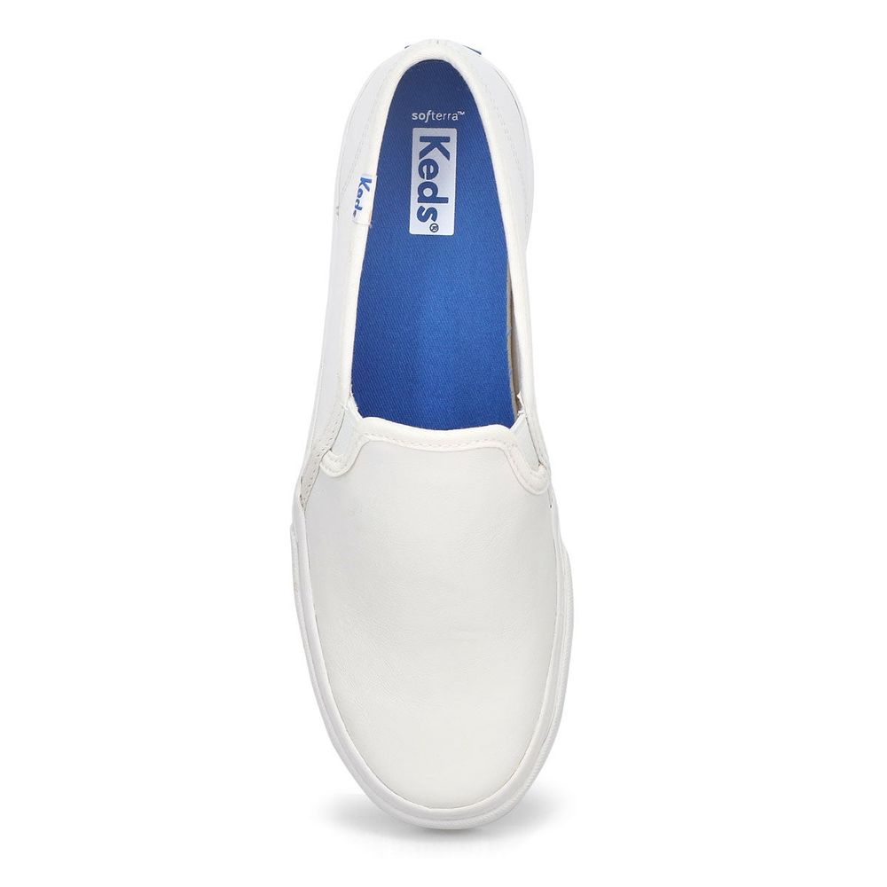 Keds Womens Double Decker Sneaker - White Leather | Coquitlam Centre