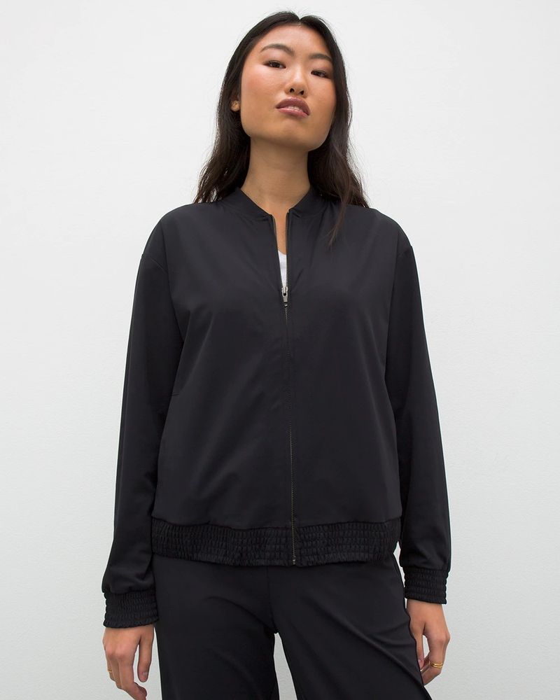 Soma Tech Knit Bomber Jacket, Black | Mall of America®
