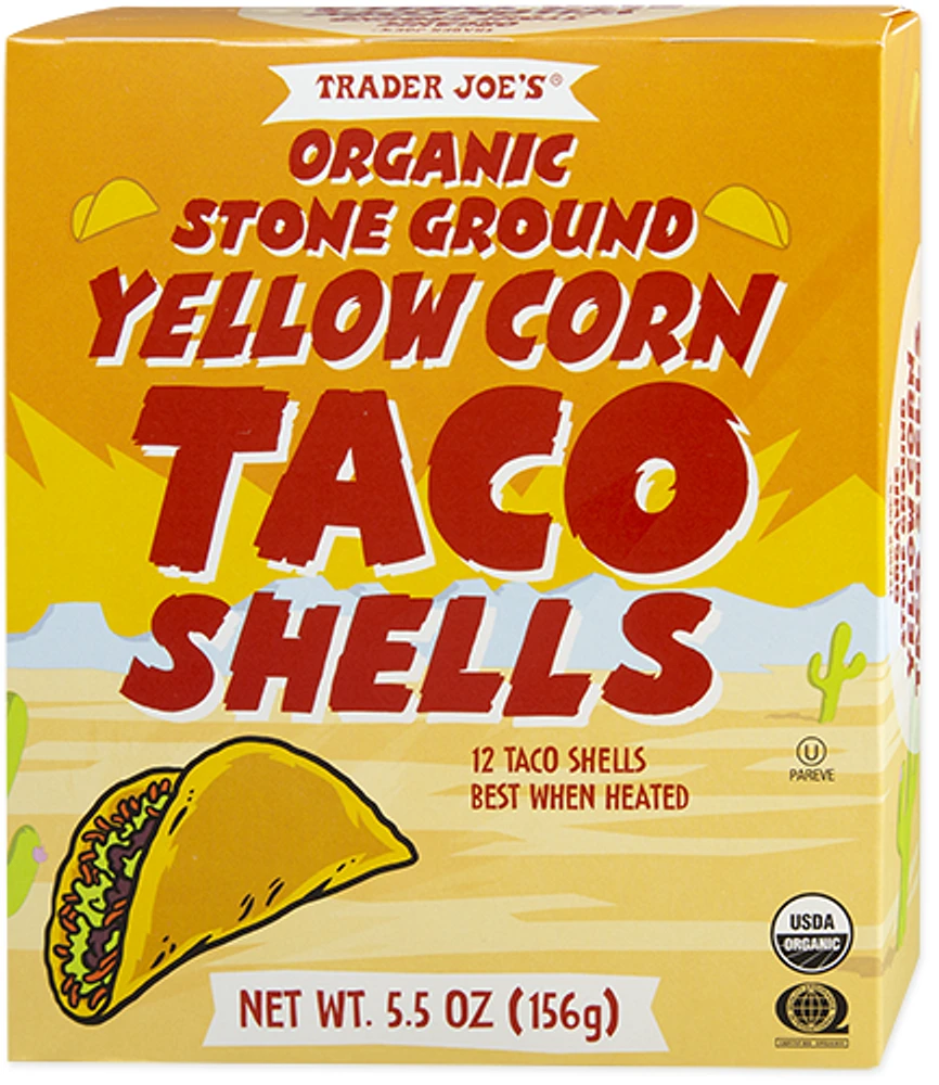 Traderjoes Organic Stone Ground Yellow Corn Taco Shells | The Summit