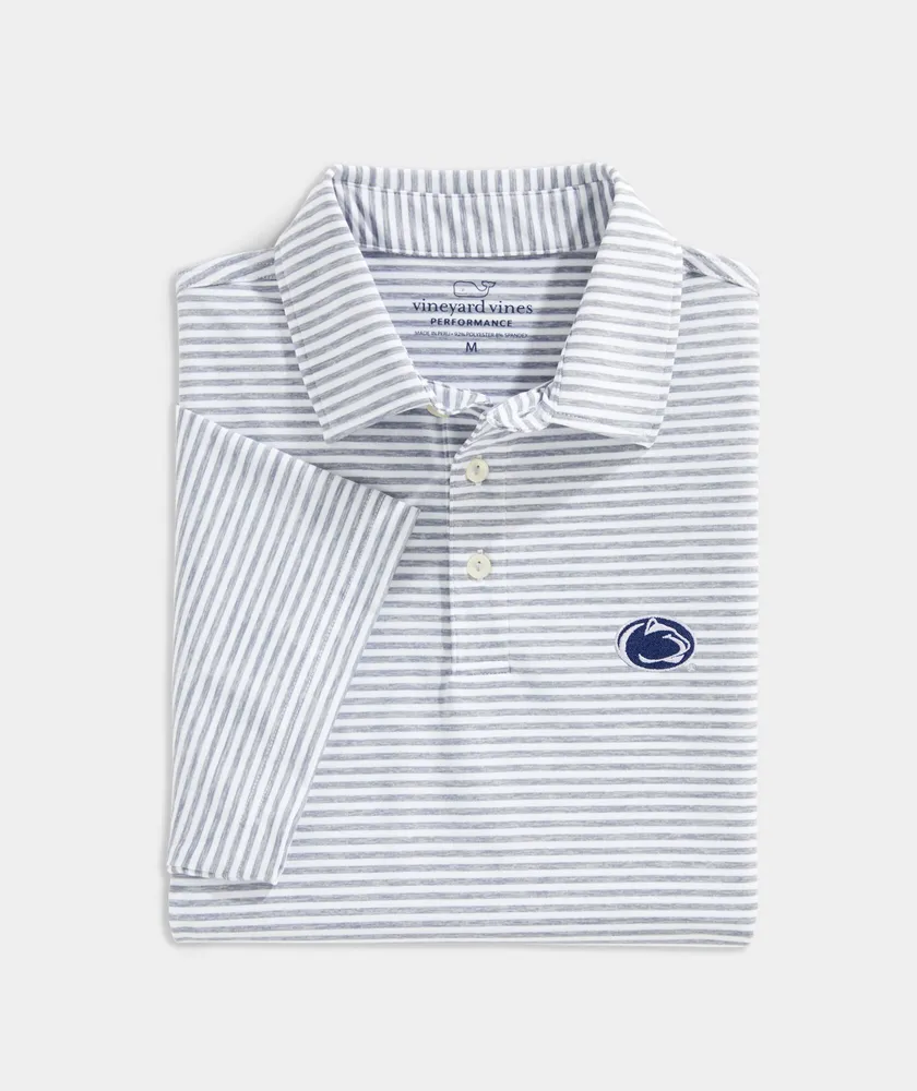 Vineyard Vines Penn State University Winstead Stripe Sankaty Polo | The Summit at Fritz Farm