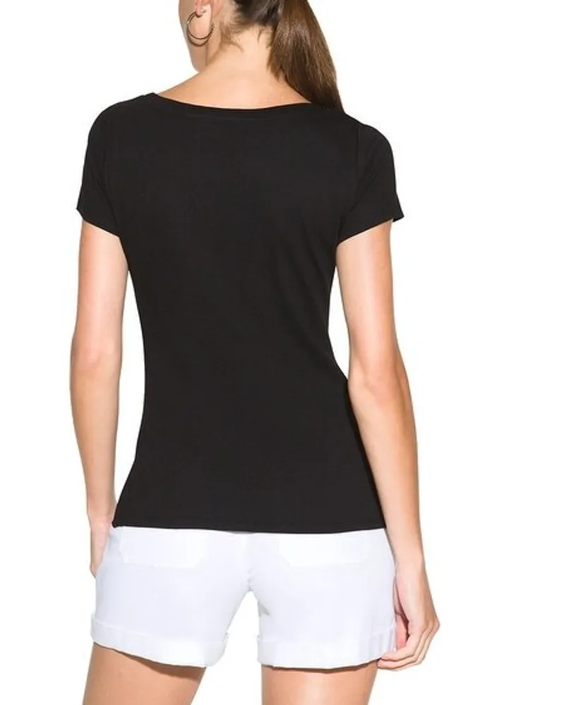 White House Black Market Outlet WHBM Embroidered Boatneck Tee | Mall of ...
