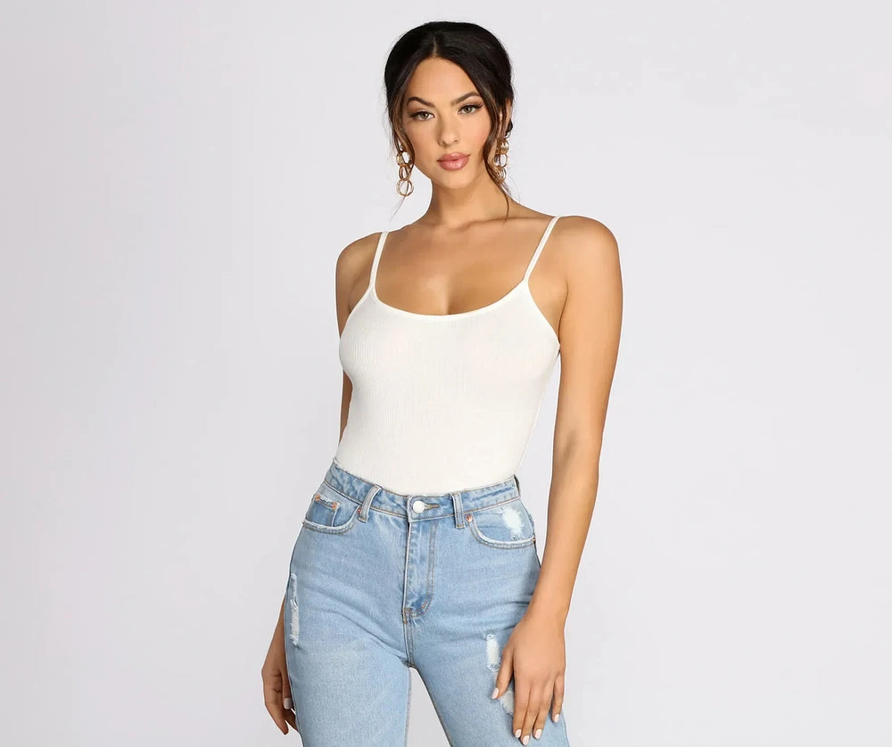Windsor Basic Ribbed Knit Bodysuit | Hamilton Place