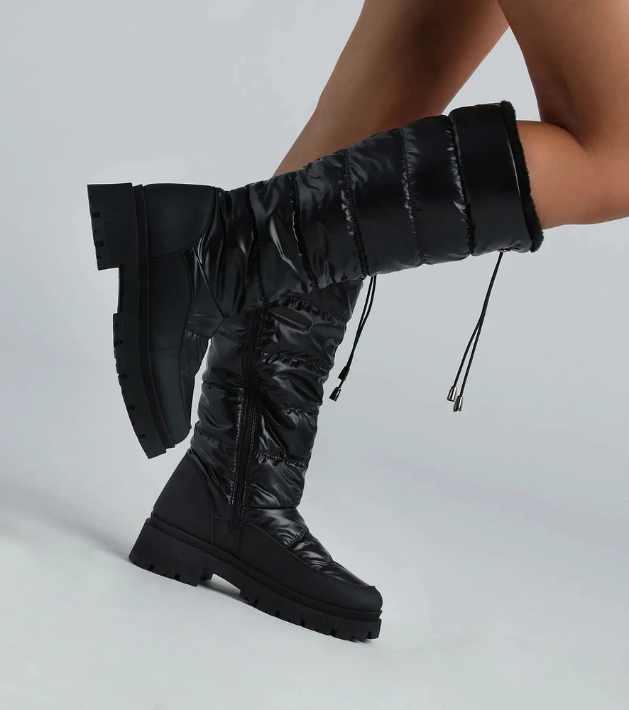 Windsor Keep Up With Me Puffer Under-The-Knee Boots | Hamilton Place