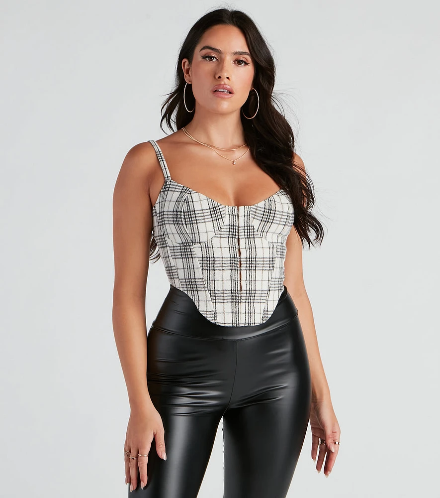 Windsor Season Of Flannel Plaid Corset | Hamilton Place