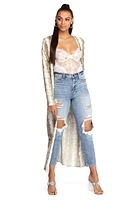 Windsor Brushed Knit Snakeskin Duster | Liberty Center