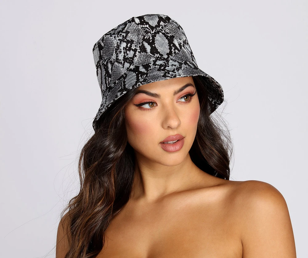 Windsor Snake Print Bucket Hat | Hamilton Place