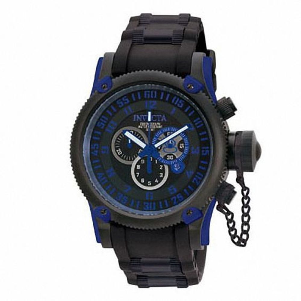 Zales Men's' Invicta Russian Diver Chronograph Strap Watch with Black ...